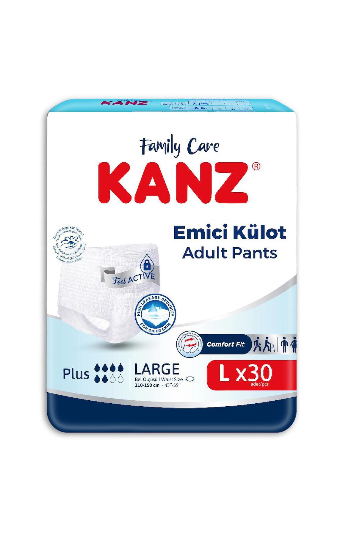 KANZ Emici Külot Yetişkin Hasta Bezi -Large 1 Paket 30 Adet Fiyatları ve Modelleri - Pazarama