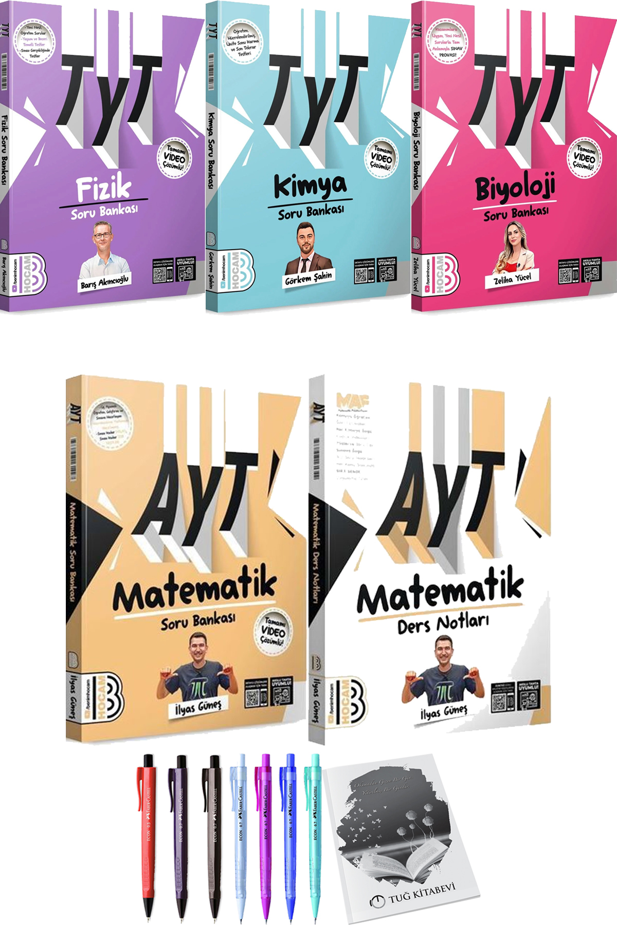 2025 TYT Fizik Kimya Biyoloji Soru - 2025 AYT Matematik Soru Ders Notu + Hediyeli Fiyatları ve ...