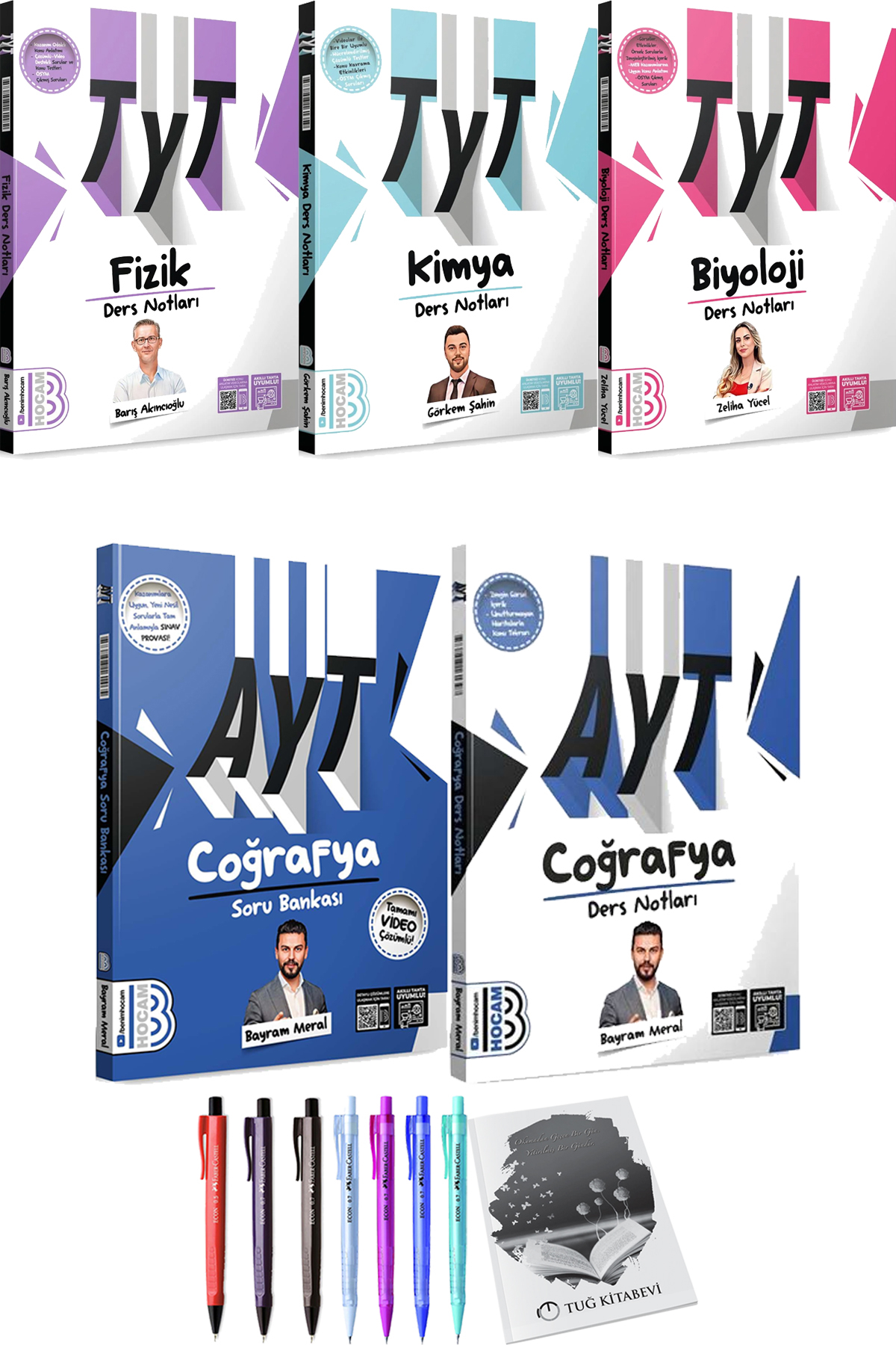 2025 TYT Fizik Kimya Biyoloji Ders Notu - 2025 AYT Coğrafya Soru Ders Notu + Hediyeli Fiyatları ...