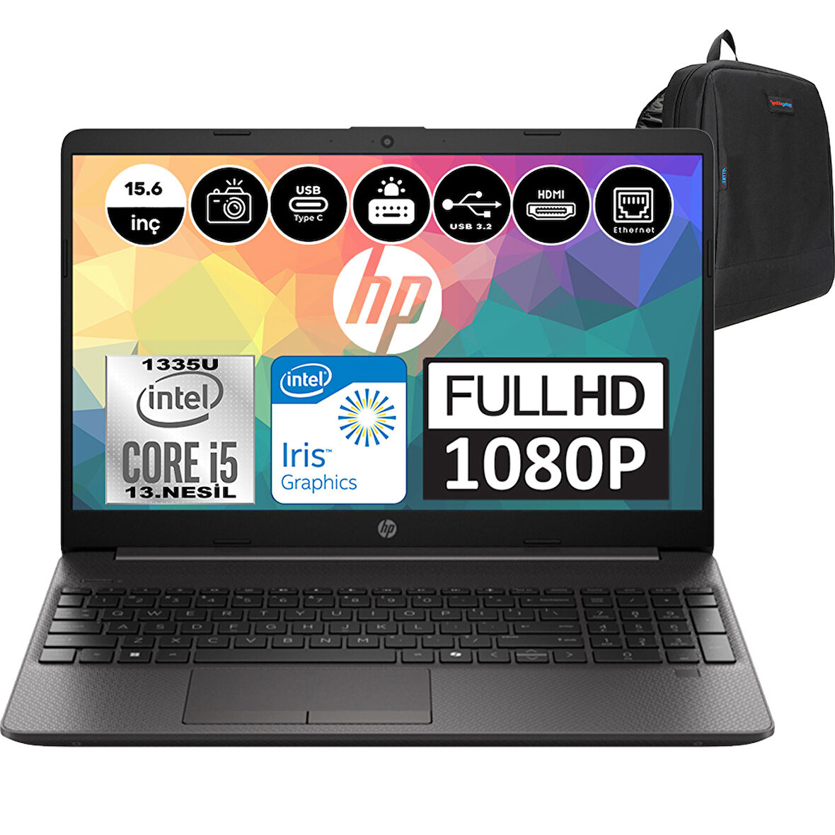 Hp 250R G9 Intel Core I5 1335U 8gb 512GB SSD Intel® Iris® Xᵉ Freedos 15.6" Fullhd Taşınabilir ...