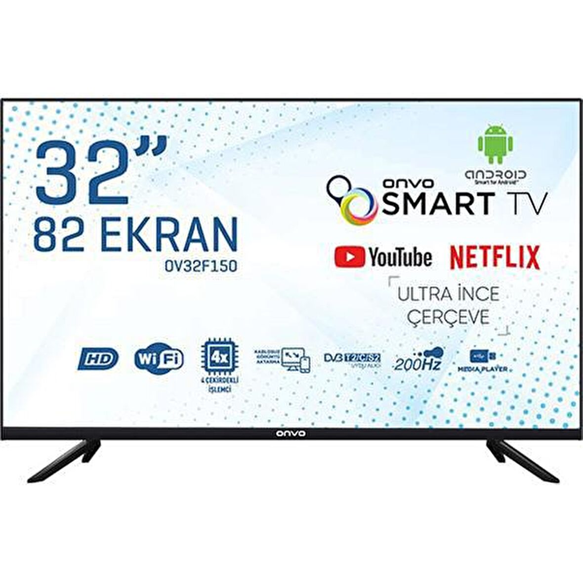 Onvo OV32F150 HD 32" 82 Ekran Uydu Alıcılı Android Smart LED TV Fiyatları ve Modelleri - Pazarama
