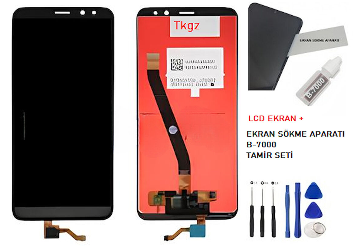 Huawei Uyumlu MATE 10 LİTE Lcd Ekran Dokunmatik Orijinal Kalite SİYAH + B-7000 + TAMİR SETİ ...
