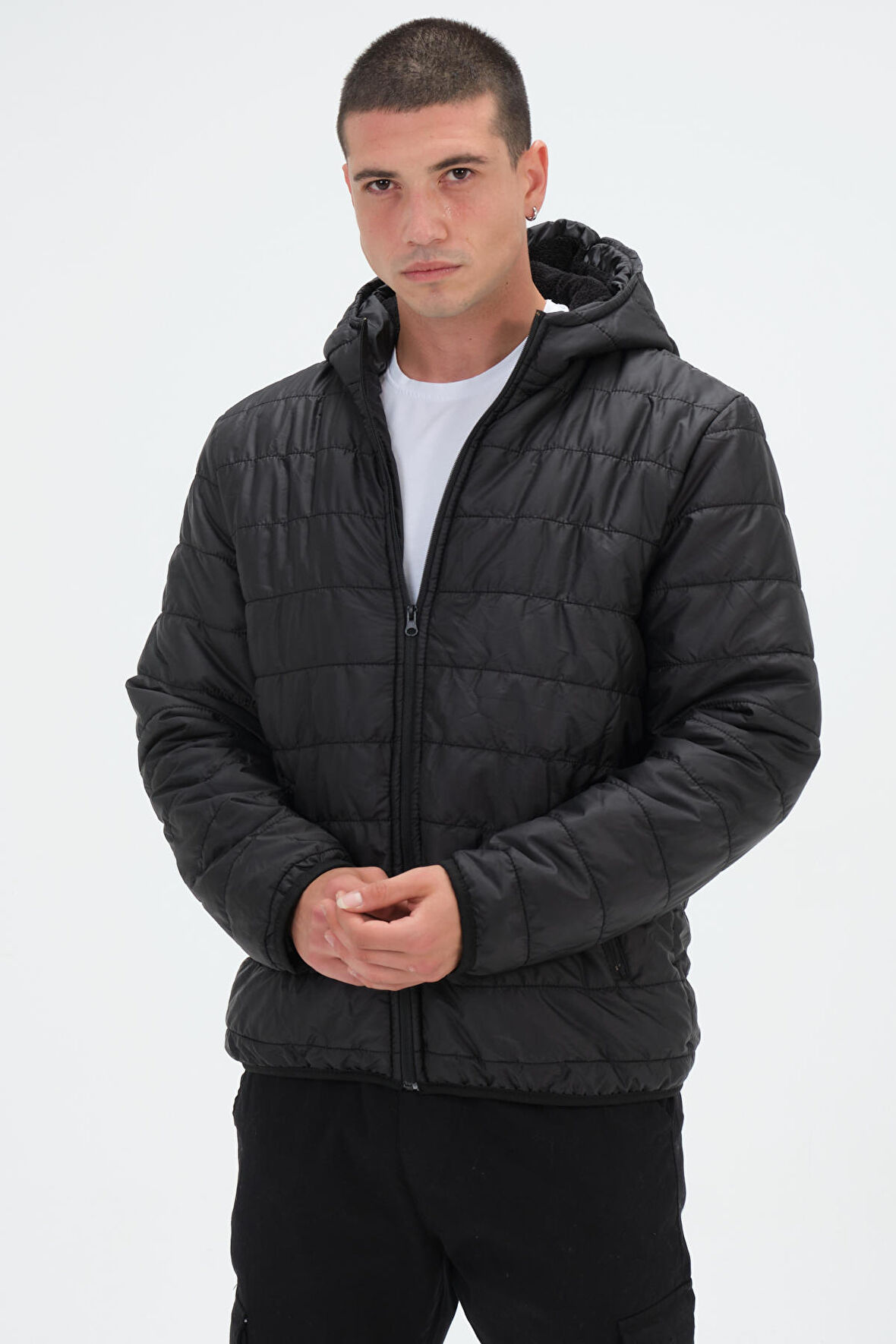 Mascarano Slim Fit İçi Kürk Astarlı Kapüşonlu Şişme Mont Erkek ... Mascarano Slim Fit İçi Kürk Astarlı Kapüşonlu Şişme Mont Erkek ...