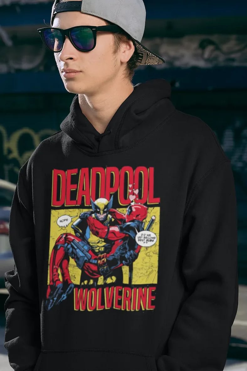 Deadpool x Wolverine Baskılı Unisex Oversize Marvel Karakter Hoodie ...